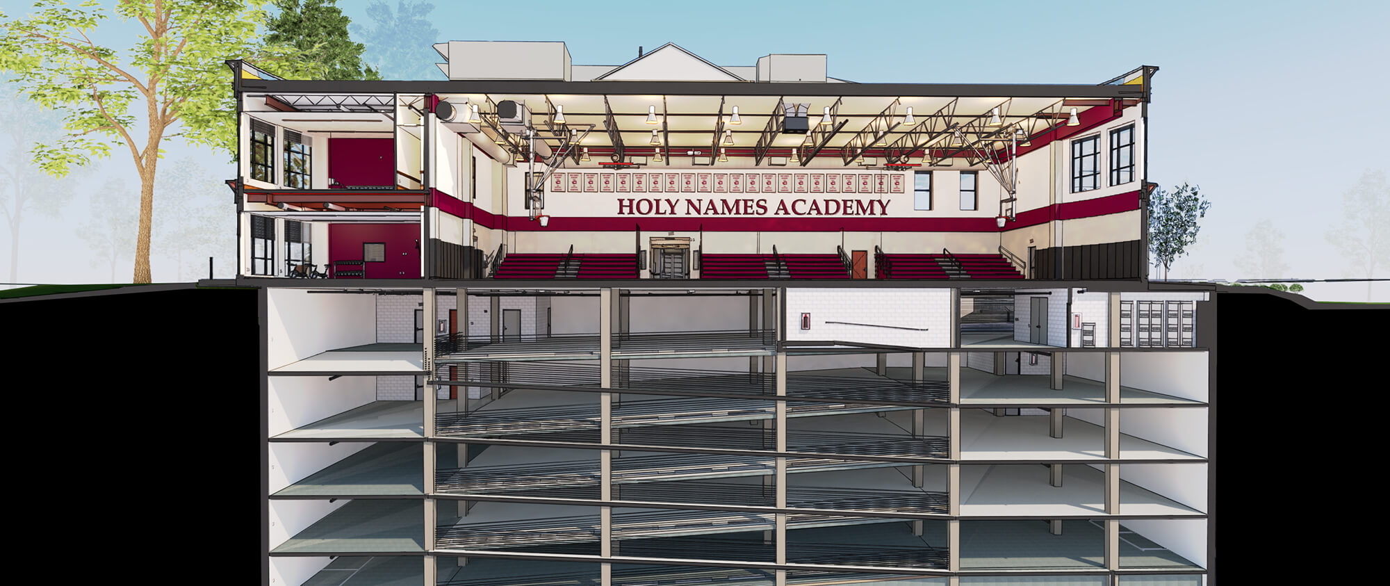 Holy Names Academy Gymnasium & Parking Structure | General Contractor ...